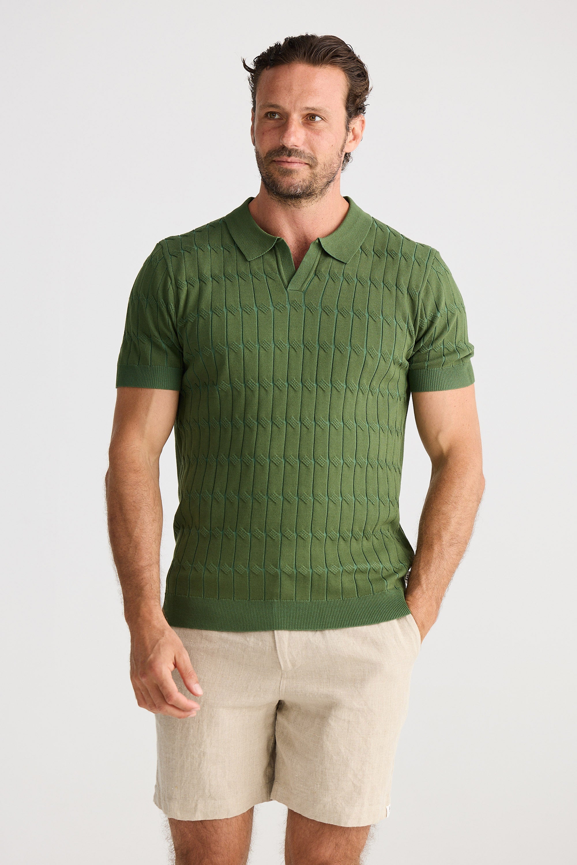 Flynn Knit SS Polo - Forest – The Shanty Corporation